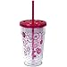 Cool Gear Chiller Cup with Straw, Printed Design, Pink, 591ml ...