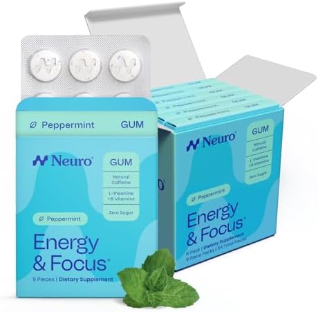 Amazon.com: Neuro Energy & Focus Gum - Caffeine Gum with 40mg Natural ...