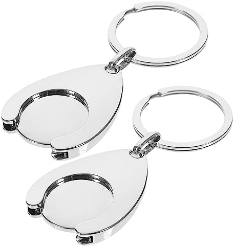 £1 Coin Key Ring Trolley Token Metal Holder Keyring : Amazon.co.uk: Fashion