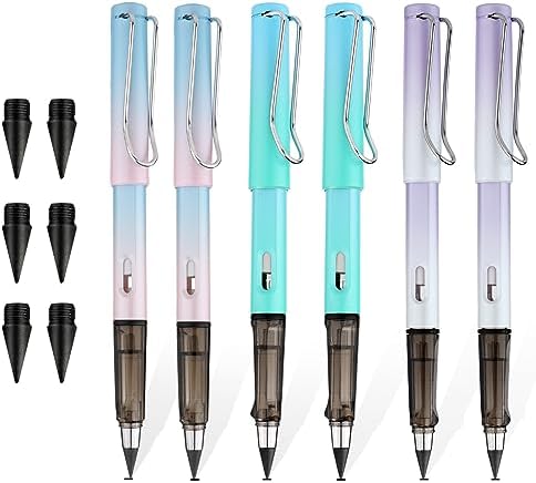 Amazon.com : BOXOB 6pcs Eternal Pencils, Inkless Everlasting Pencil ...