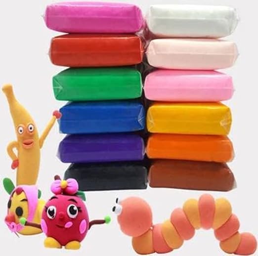 ANG Ultra Light Colorful Children Soft Clay Air Dry Bouncing Clay Non ...