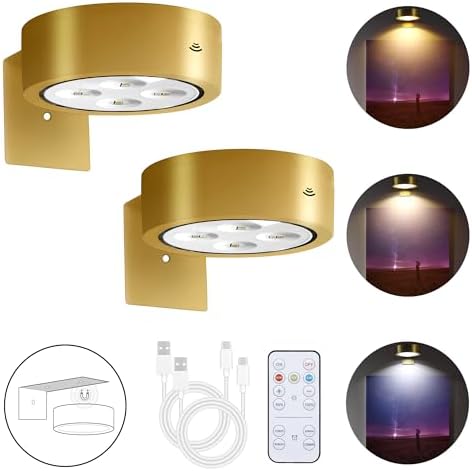 4-Pack Wireless Battery Operated Painting Light with Remote Control,13 ...