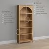 Amazon.com: Prepac Ark 78" Tall 5-Tier Arched Bookcase in Natural Oak ...