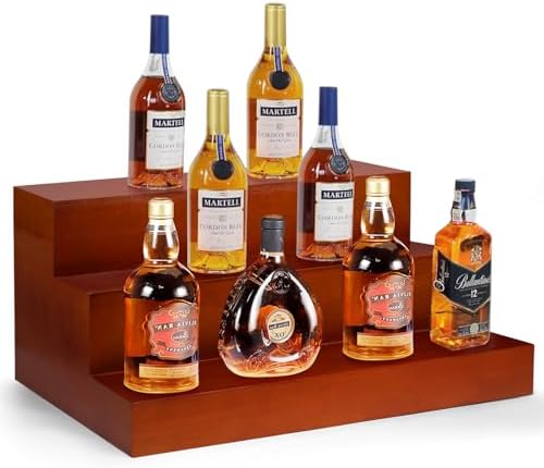 Amazon.com: tongmo 2 Pack Liquor Bottle Stand - 3 Tier Liquor Bar ...