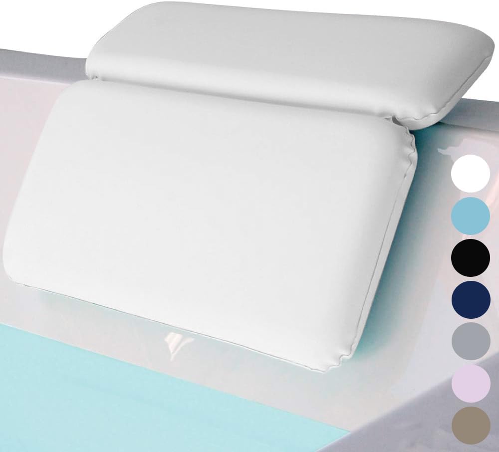Amazon.com: Bath Pillow for Tub, Luxury Bathtub Pillow Head and Neck ...
