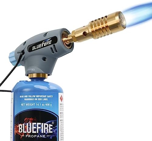 Amazon.com: BLUEFIRE Handy Cyclone Torch Head Portable Brass Gas Torch ...
