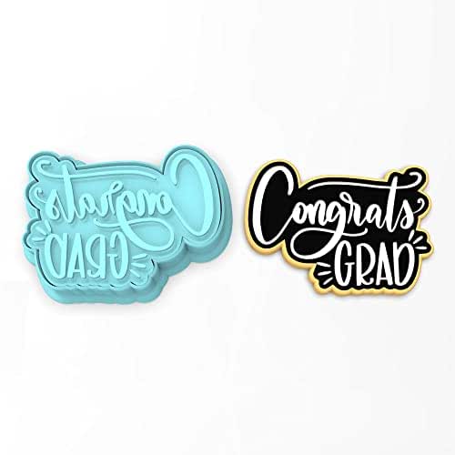 Amazon.com: Congrats Grad Cookie Cutter & Stamp (6 in. Wide X 4.30 in ...
