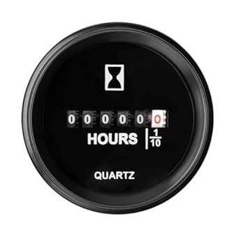Amazon.com: RileyFine Quartz Hour Meter Round Mechanical Timer Snap in ...