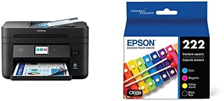 Epson Workforce WF-2960 Wireless All-in-One Printer & T222 Black and ...