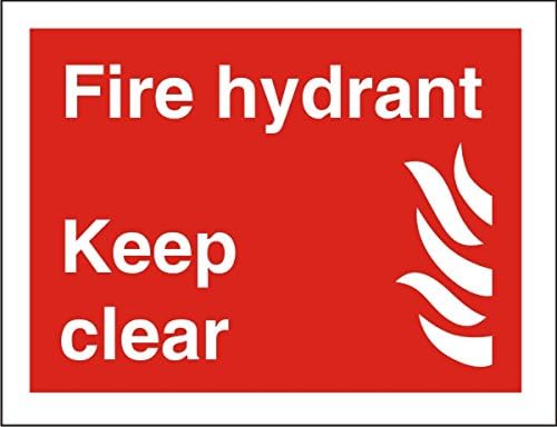 Seco Fire Hydrant Keep Clear & Fire Sign, 200mm x 150mm - Self Adhesive ...