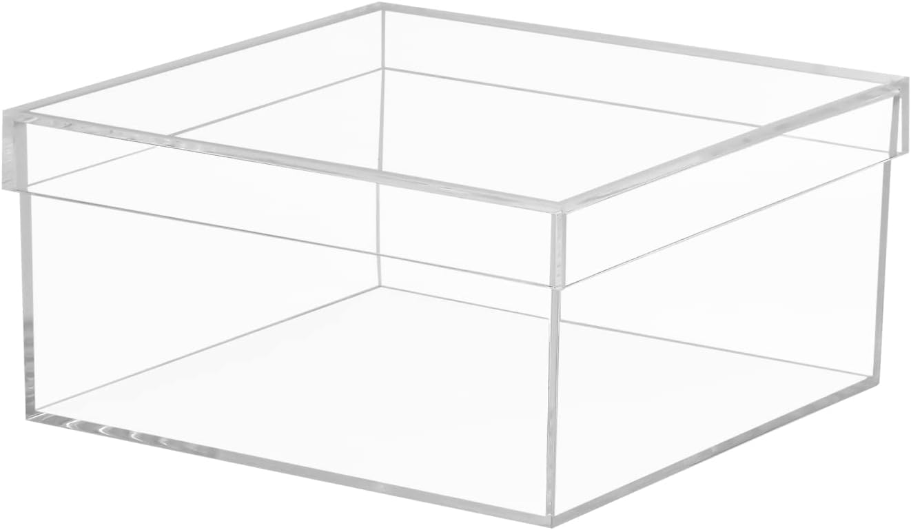 Amazon.com: Design Ideas Transparent Soft Vinyl Storage Box with Lid ...