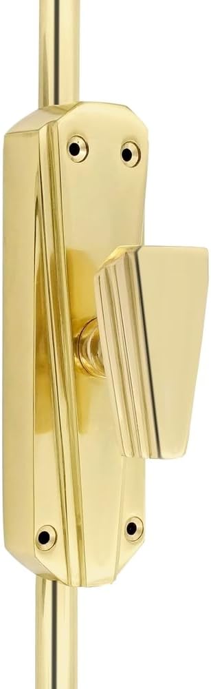 SIGNATURE IRONMONGERY Art Deco Door Brass Cremone Bolt | Unlacquered ...