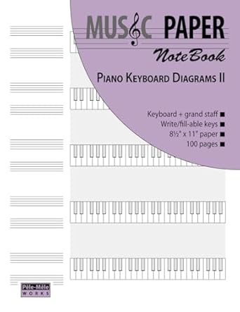 MUSIC PAPER NoteBook - Piano Keyboard Diagrams II: Mashhour, Ashkan ...