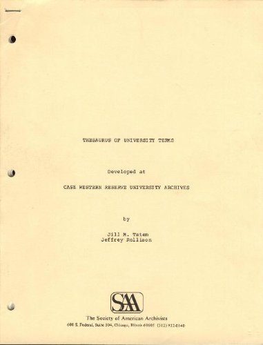 Thesaurus of University Terms developed at Case Western Reserve ...