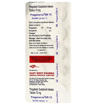 Preganerve SR 75mg - Strip of 10 Tablets : Amazon.in: Health & Personal ...