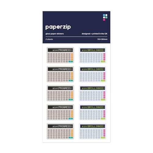 PAPERZIP - Scientific Calculators Maths Rewards – 20 Stickers for Children, Teachers, Parents ...