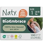Amazon.com: Naty BioEmbrace Baby Newborn Diapers Size 1 (4–11 lbs ...