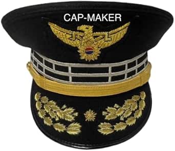 South Korea Police General Hat Cap Hand Made Hand Embroidered Black at ...