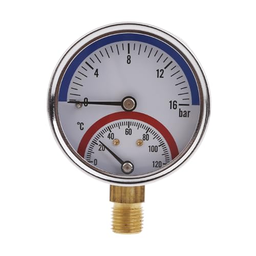 Dial Liquid Filled Pressure Gauge Temperature Pressure Gauge Thermal ...