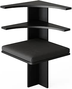 Vicco Modern Black Corner Bench, 43.5 x 78 cm, Engineered Wood ...