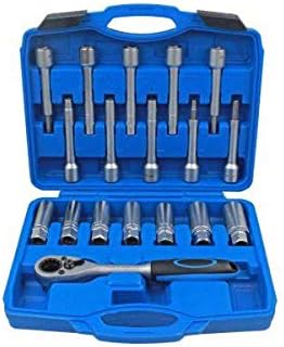 US PRO Tools 18pc Shock Absorber Strut Nut Go-Thru Socket Set & Ratchet ...