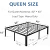 Amazon.com: Nordicbed 18 Inch High Platform Queen Bed Frame No Box ...