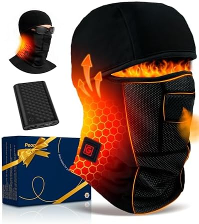 Heated Balaclava Neck Gaiter Warmer Rechargeable Electric Mask Hat ...