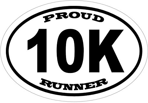 WickedGoodz Oval Proud 10k Runner Vinyl Decal - Marathon Bumper Sticker ...