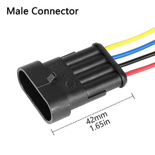 Snapklik.com : 4 Pin Waterproof Electrical Connector 1.5mm Series ...