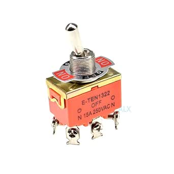 2PCS E-TEN1322 1322 6PIN Toggle Switch ON-Off Rocker Power switches 15A 250V Switch Controllers ...