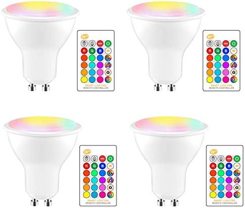 GU10 Multi-Color LED Light Bulb with Remote Control (GU10 RGB) : Amazon ...