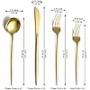 Amazon.com | Evanda Gold Silverware Set 64 Piece Service for 16 ...