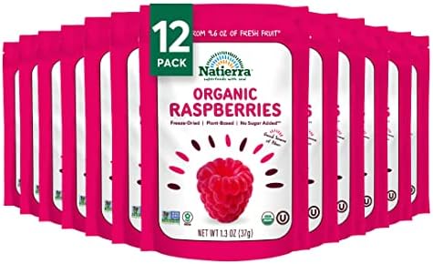 Amazon.com: NATIERRA Organic Freeze-Dried Raspberries | USDA Organic ...