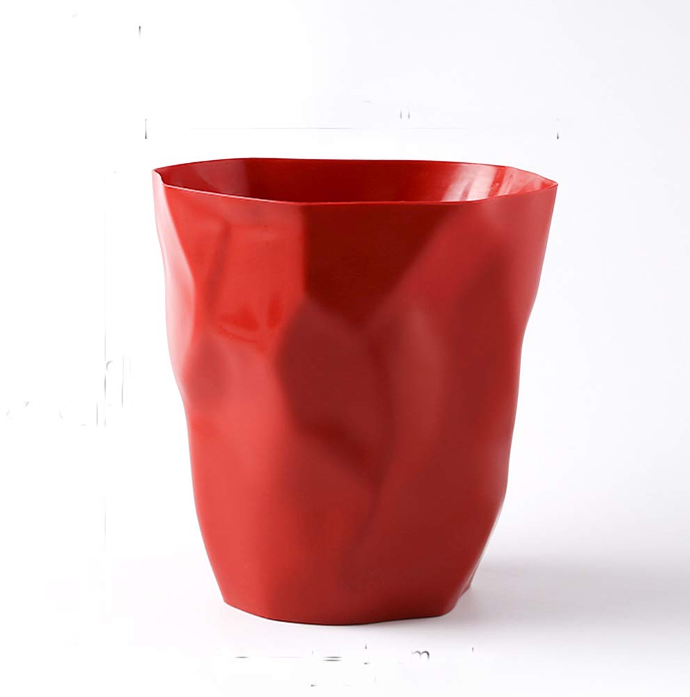 Amazon.com: Peacewish Square Red Trash Can Wastebasket, Garbage ...