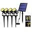 T-SUN Outdoor Solar Spotlights, 2-in-1 Cool White 6000K Solar Garden ...