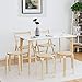 Amazon.com: COSTWAY Stackable Bentwood Stools Set of 4, 18-Inch Height ...