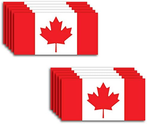 10 Pack of New Canada Flag Vinyl Decal Country Stickers Car Truck 2" x ...