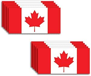 10 Pack of New Canada Flag Vinyl Decal Country Stickers Car Truck 2" x ...
