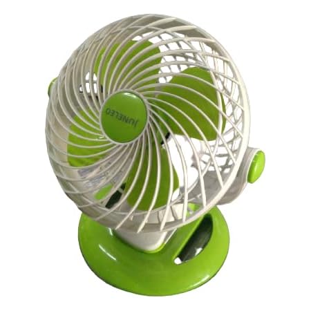 Buy Juneleo Powerful Rechargeable Mini Table Fan with 4 Blade LED Light ...