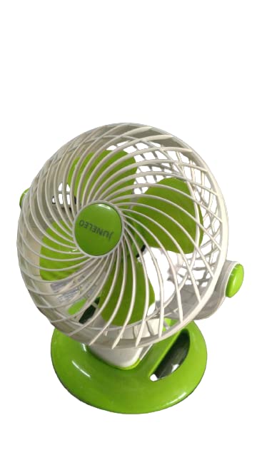 Buy Juneleo Powerful Rechargeable Mini Table Fan with 4 Blade LED Light ...