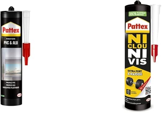 Pattex PVC & ALU, mastic colle pour fixations sur PVC & Aluminium ...