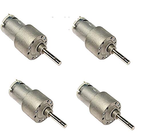 60RPM 12V DC Johnson Geared Motor For Robotics/Robowar (Long Shaft) Set ...