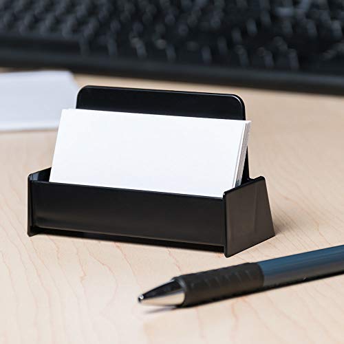Snapklik.com : Business Card Holder Desk, Black Plastic Desk Card ...