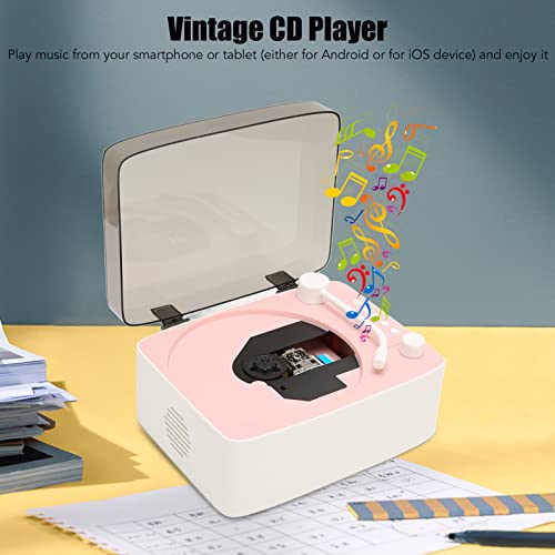 Bluetooth Record Player, Vintage Turntable Portable CD Player with ...