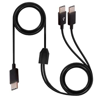 Amazon.com: PIIHUSW Multi USB C Splitter Cable, 2 in 1 Type C Charging ...