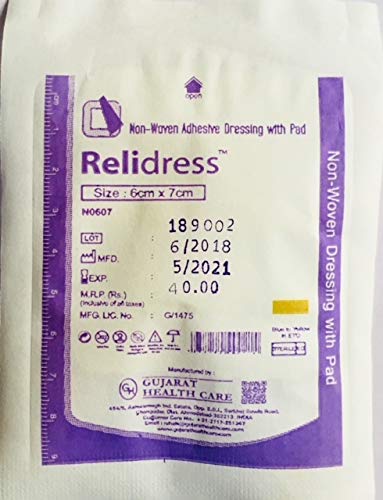 Relidress Non-Woven Dressing with Pad (10cm x 30cm) Pack of -20 ...