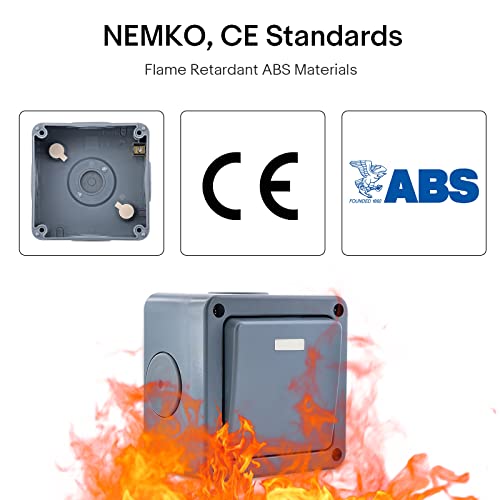 One Gang 2 Way Outdoor Switch,NineLeaf Outdoor Waterproof Light Switch ...