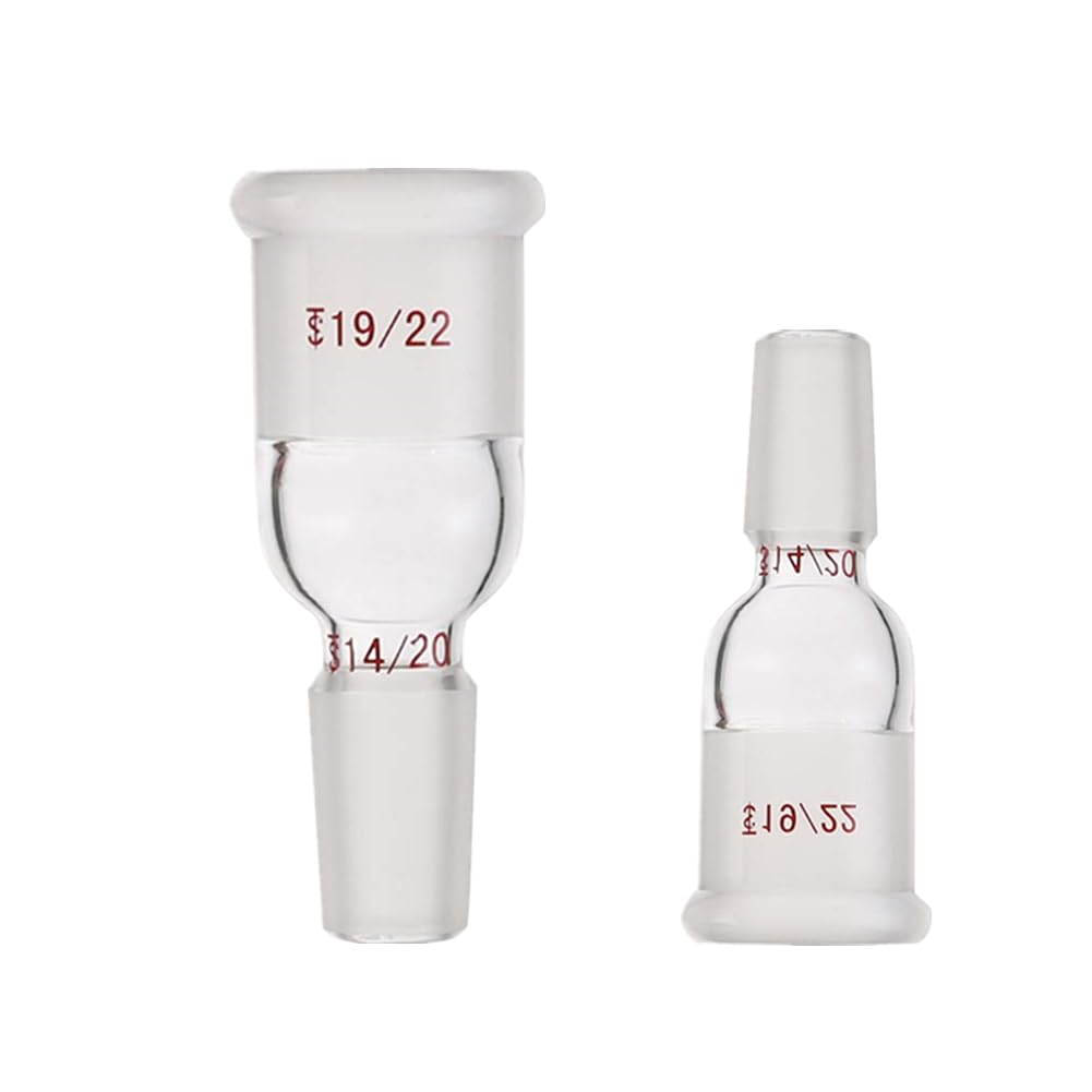 Glass Reducing Connecting Adapter, Borosilicate Glass from 19/22 Outer ...