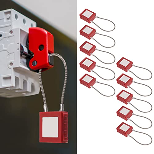 10 Sets Stainless Steel Electrical Padlock, Lockout Tagout Cable Lock ...