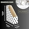 Amazon.com: BLU MONACO Set of 4 Stylish Magazine File Boxes - 2 Black ...